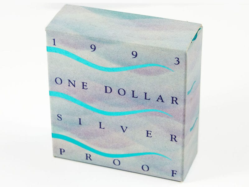 1993 One Dollar Water is Life Silver Proof Coin in Box - Australian Coins